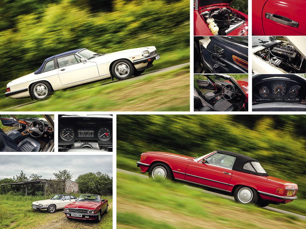 Jaguar XJ-SC vs. Mercedes-Benz 300SL R107 road test - Drive