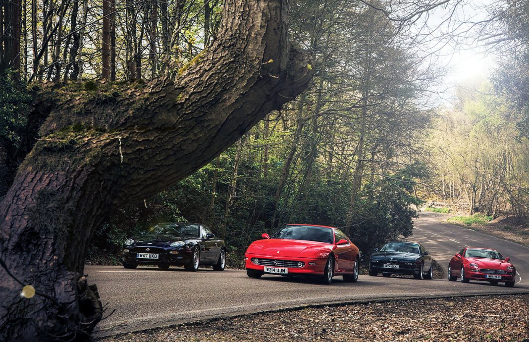 Giant road test Ferrari 456 GTA vs. Aston-Martin DB7, BMW 850CSi E31 ...