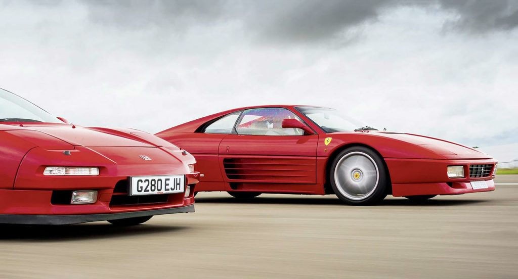 Ferrari 348ts vs. Honda NSX, Lotus Esprit GT3, Nissan 300ZX, Porsche ...