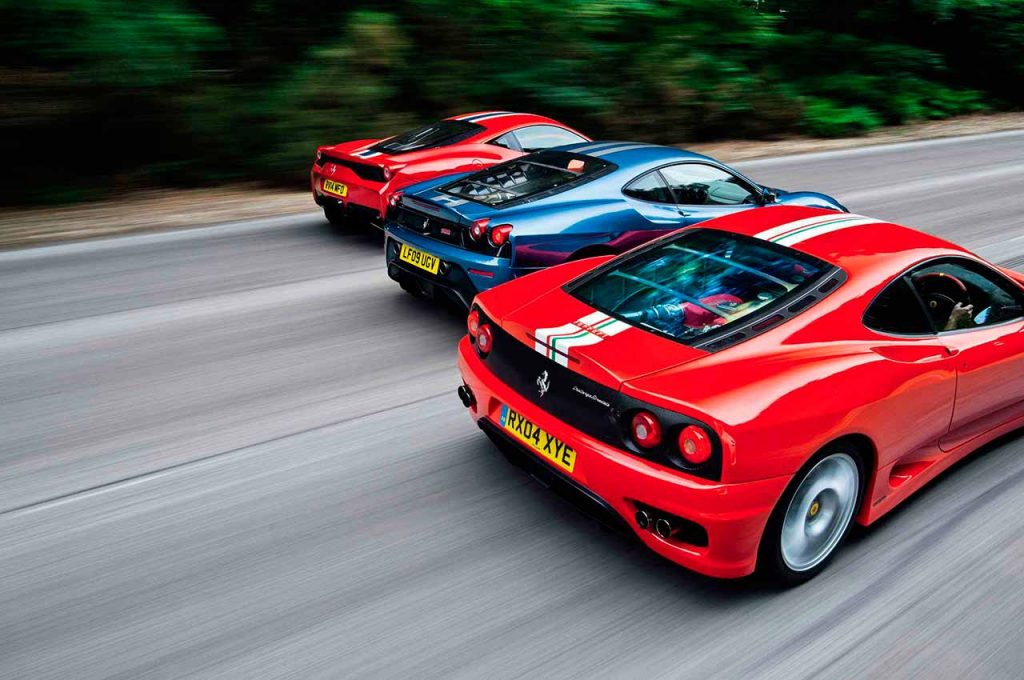 2003 Ferrari 360 Challenge Stradale vs. 2007 Ferrari 430 Scuderia and ...